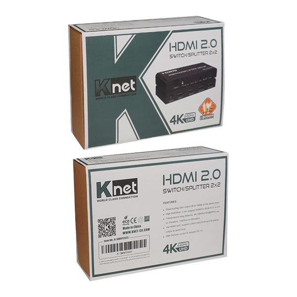 سوئیچ اسپلیتر HDMI کی نت 2x2 - melowatt